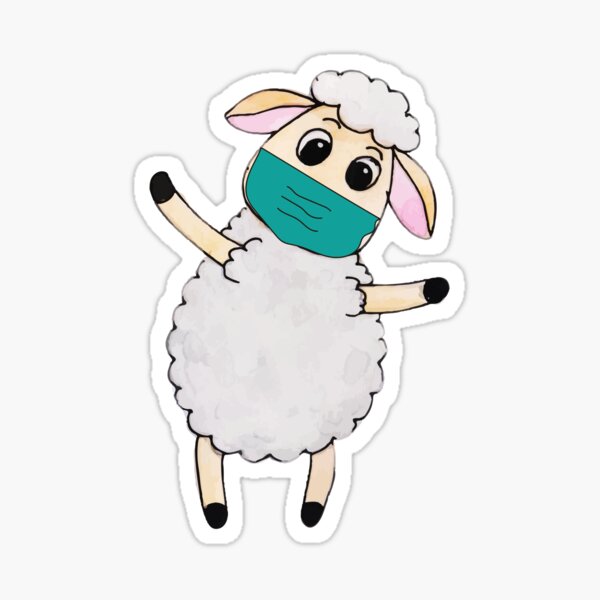 "Masked Sheep" Sticker for Sale by YAITPSTORE | Redbubble
