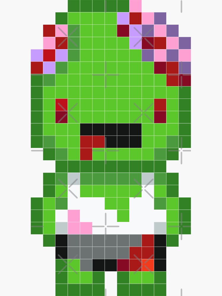"Pixel Art Undead 1" Sticker by jaredfin | Redbubble