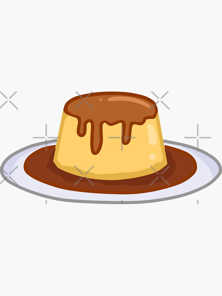 "Flan" Sticker for Sale by AndreaS-Designs | Redbubble