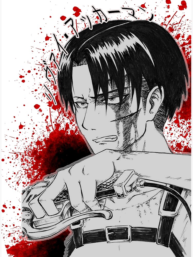 Póster «LEVI ACKERMAN with blood - Attack on Titan - shingeki no kyojin ...