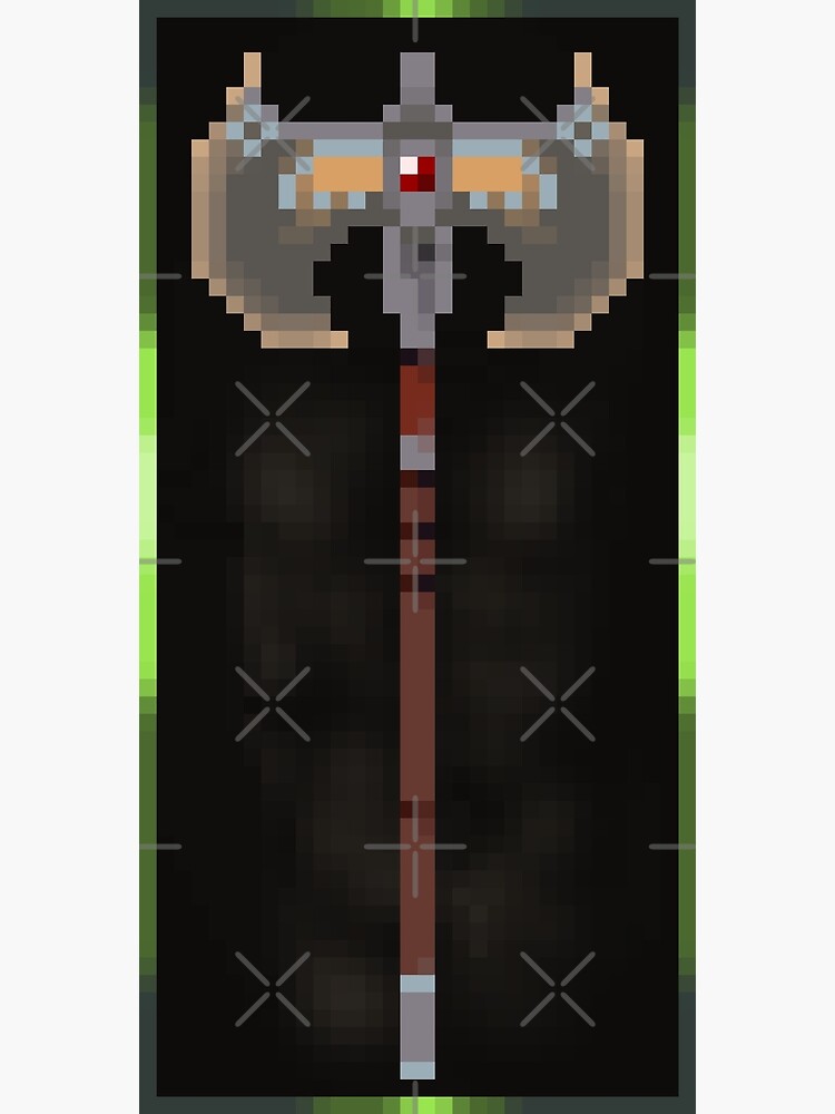 "Common Battle Axe Pixel" Poster for Sale by maloiko | Redbubble