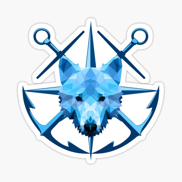 "Ice Wolf" Sticker for Sale by Abbysinthe | Redbubble