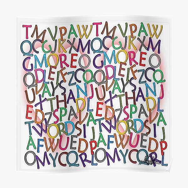 "MORE THAN WORDS Stereogram" Poster for Sale by JMarP | Redbubble
