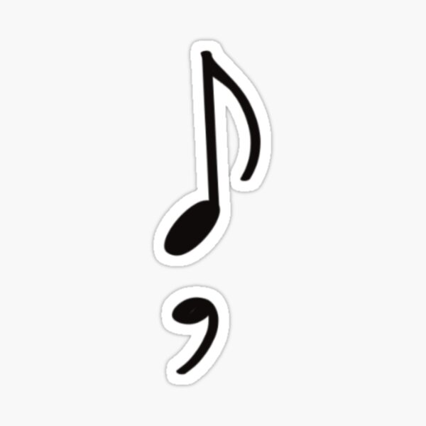 "Eighth Note ;" Sticker for Sale by gabbygoldberg | Redbubble