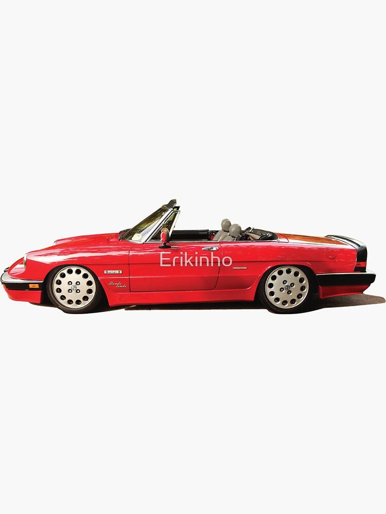"1986 Alfa Romeo Spider Quadrifolio Top Down" Sticker for Sale by ...