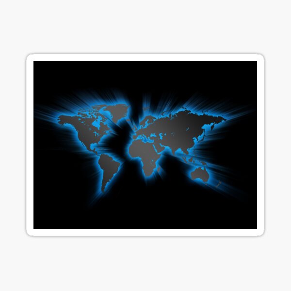 "WORLD MAP" Sticker for Sale by CarlosC1976 | Redbubble