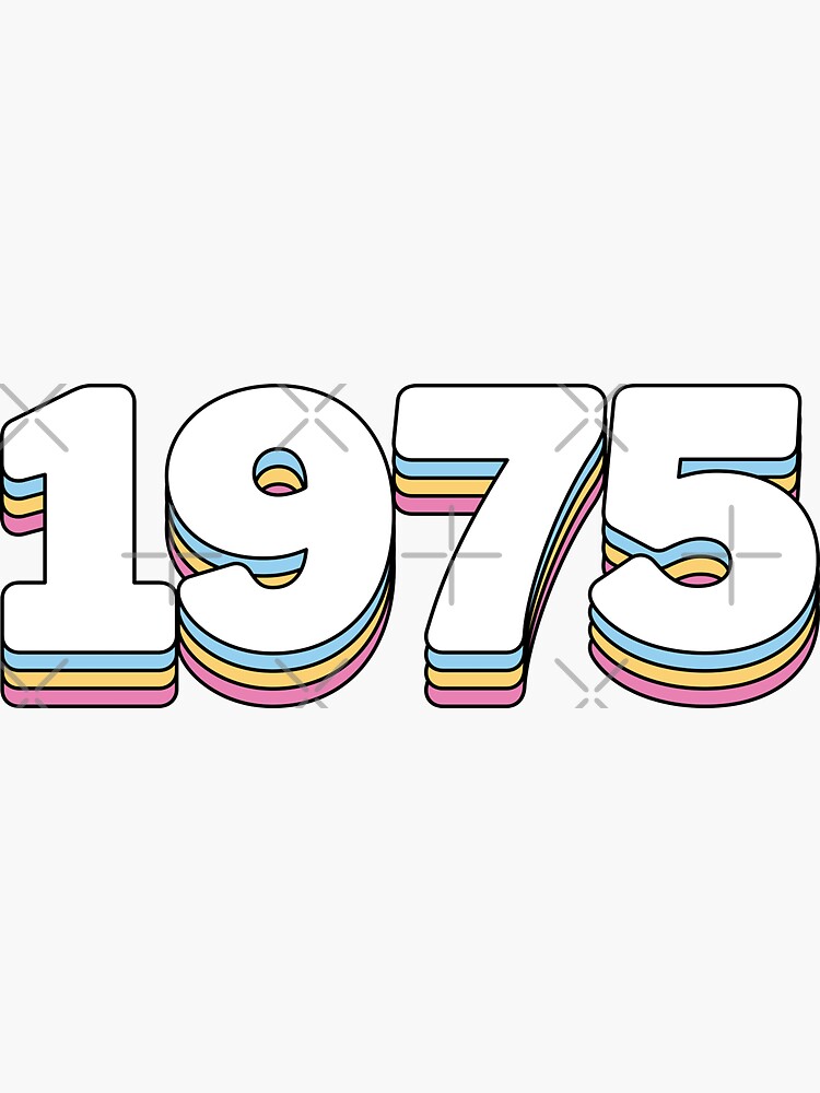 "1975" Sticker for Sale by OkihanaShop | Redbubble
