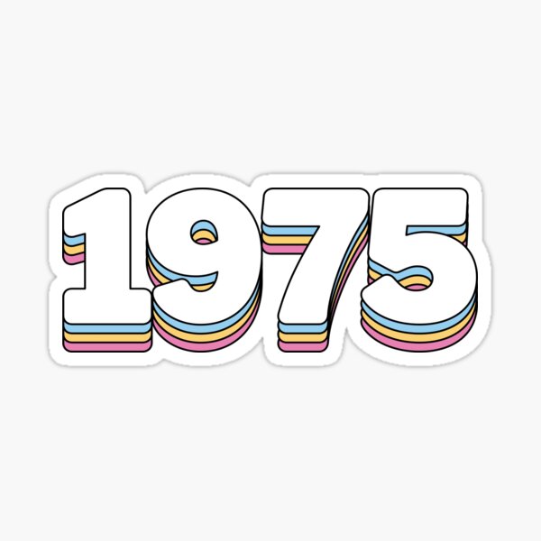 "1975" Sticker for Sale by OkihanaShop | Redbubble