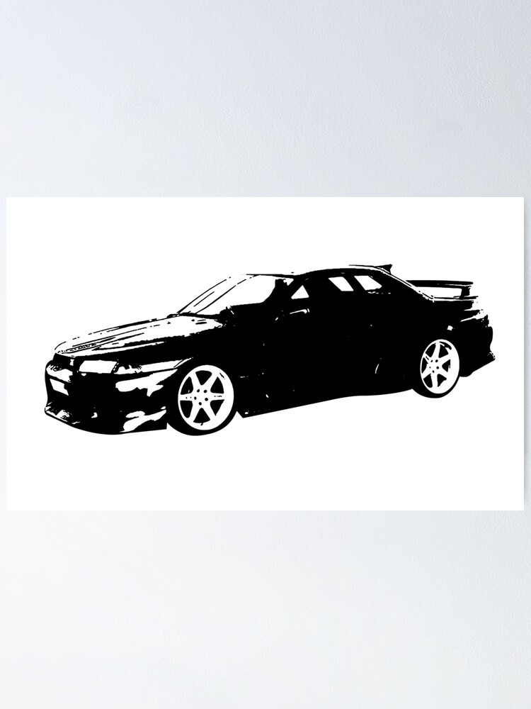 "Wissan GT-R R32 Silhouette" Poster for Sale by PatrickKeeling | Redbubble