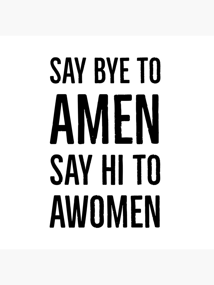 "amen and awomen sticker " Poster for Sale by Mbad12 | Redbubble
