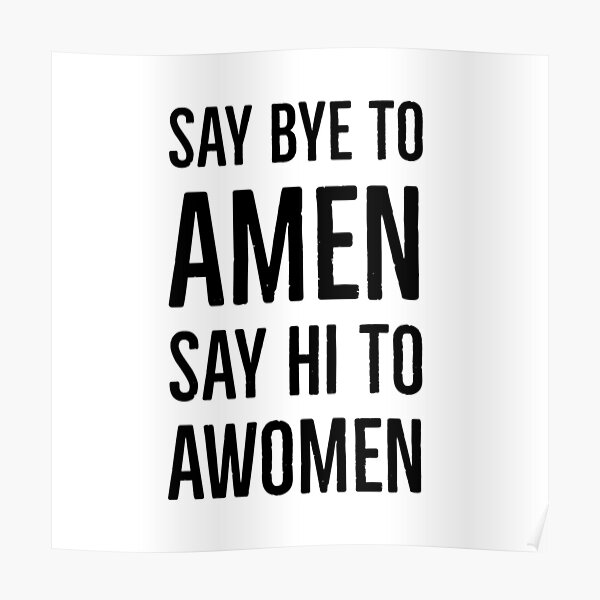 "amen and awomen sticker " Poster for Sale by Mbad12 | Redbubble
