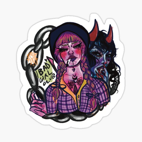 "BAD GIRLS CLUB" Sticker for Sale by aquickmurder | Redbubble