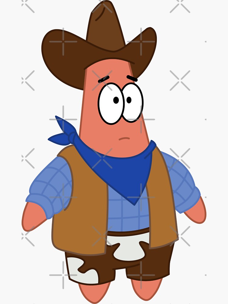 "cowboy patrick" Sticker for Sale by StinkPad | Redbubble