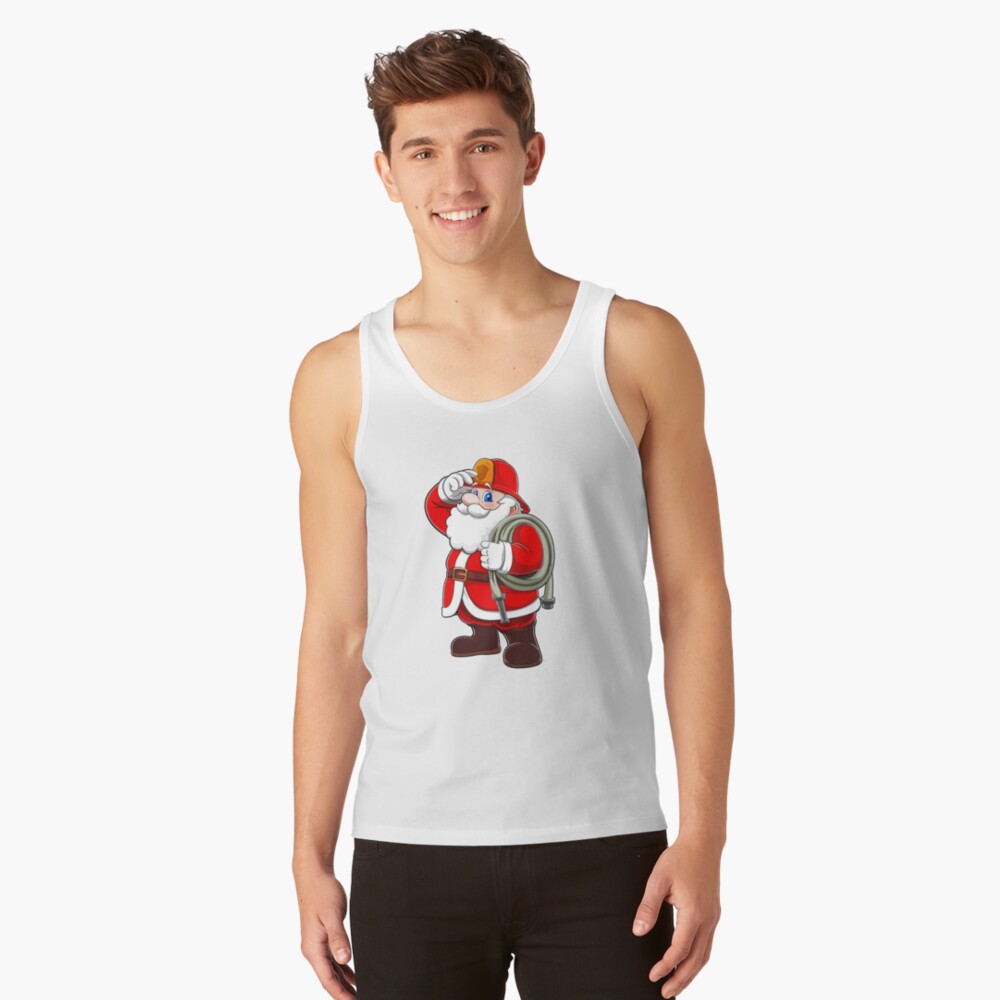"Firefighter Santa Claus" Poster for Sale by OrnamentallyYou | Redbubble