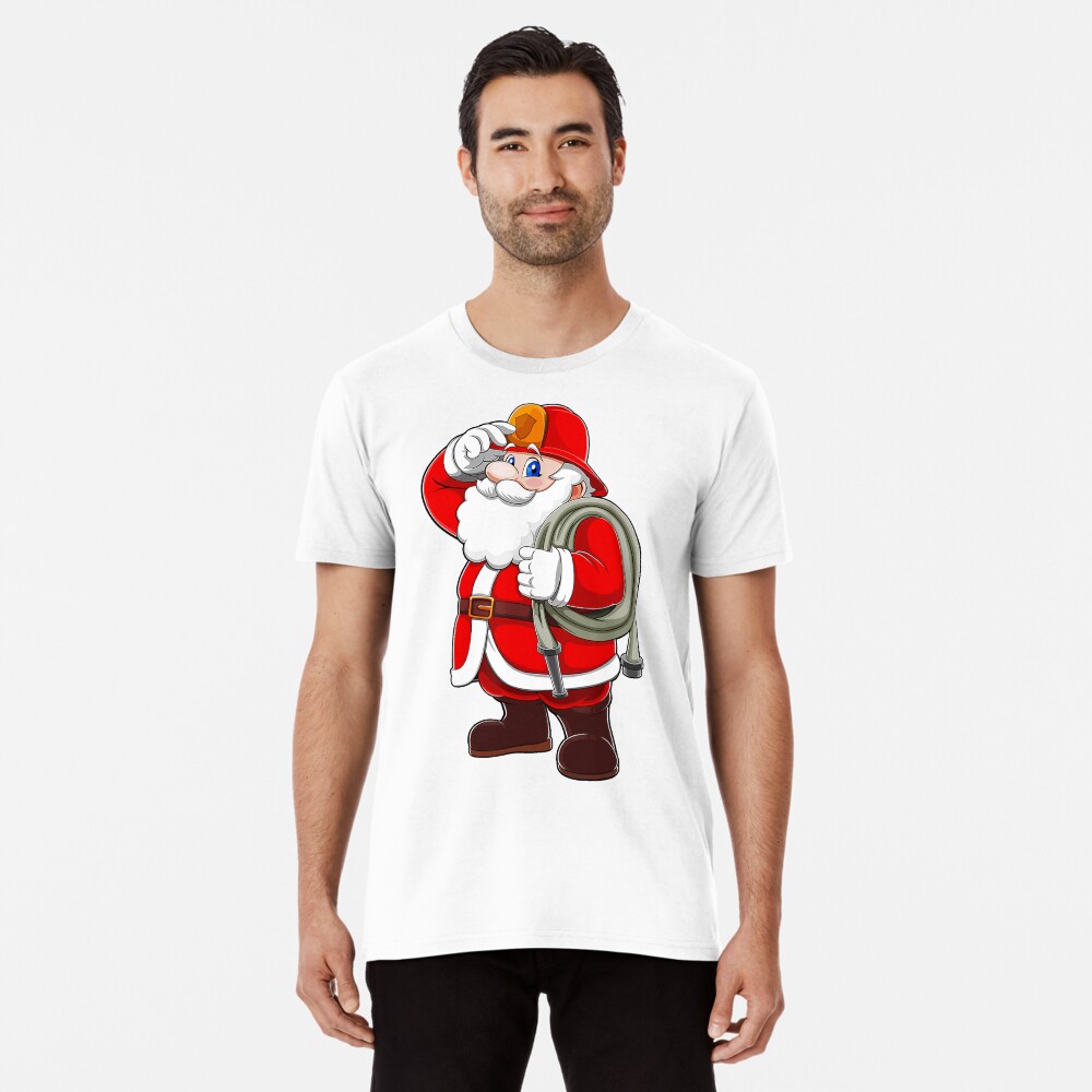 "Firefighter Santa Claus" Poster for Sale by OrnamentallyYou | Redbubble