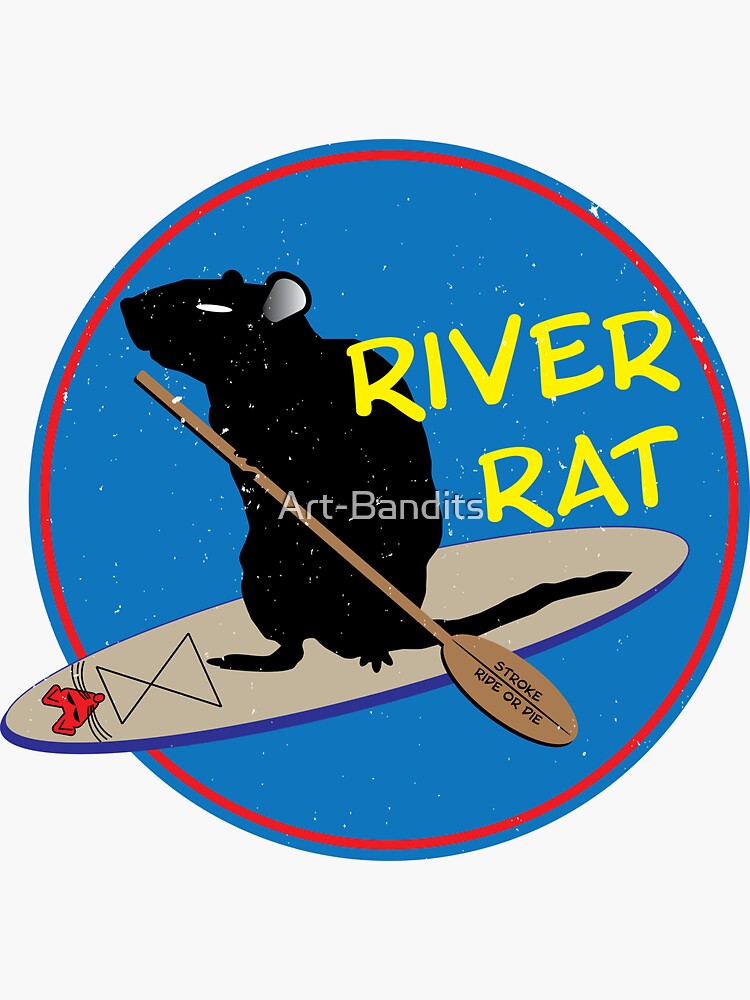 "River Rat" Sticker for Sale by Art-Bandits | Redbubble