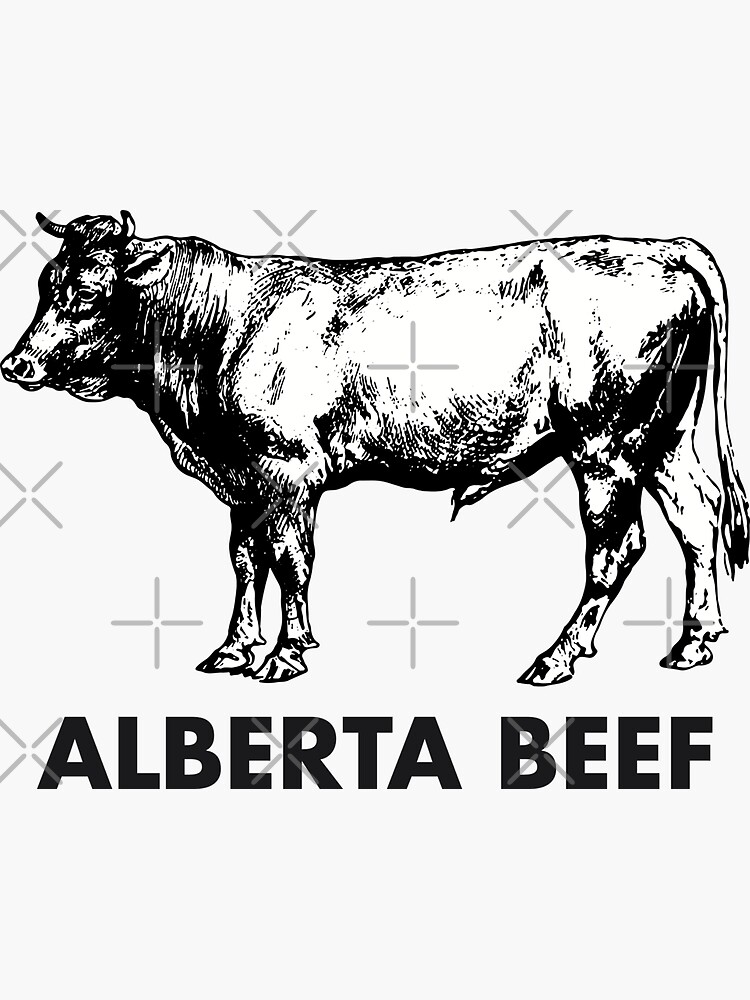 "Alberta Beef" Sticker by paintedlife | Redbubble