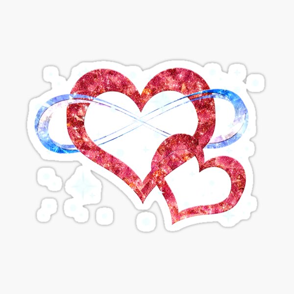 "Infinity Pink Heart Valentine's Day Couple Love" Sticker for Sale by ...