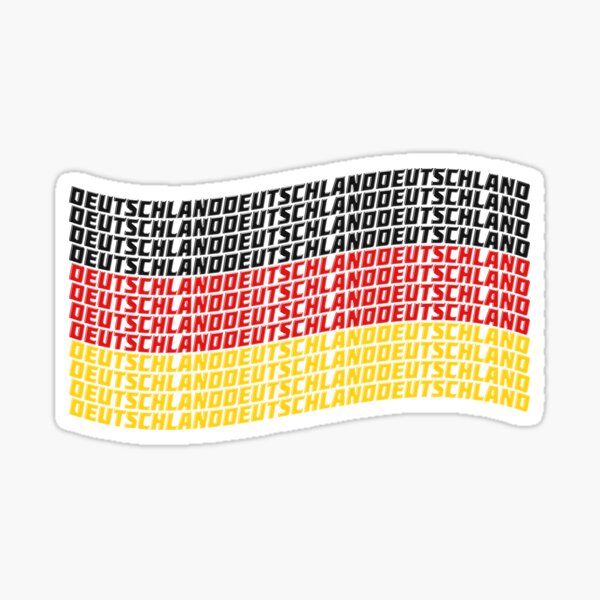 "Deutschland (Germany) country flag made from text" Sticker for Sale by ...