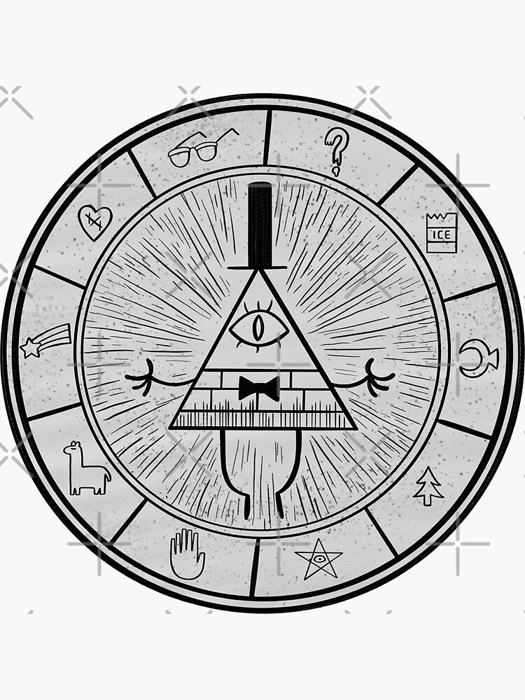 "gravity falls - zodiac circle (semi-transparent)" Sticker for Sale by ...