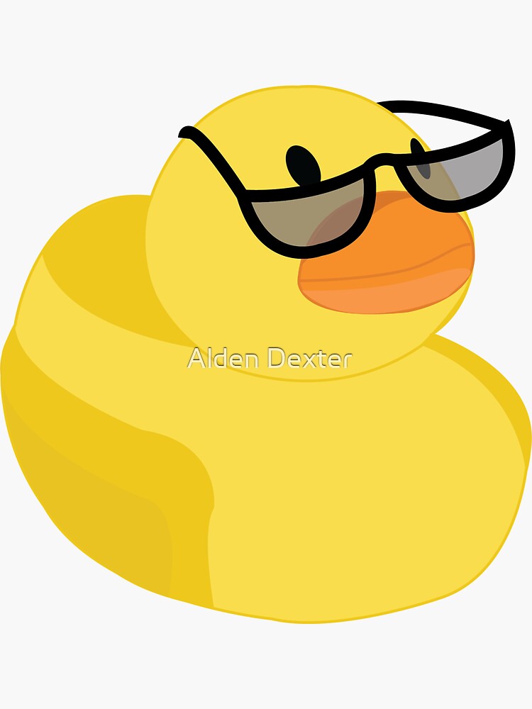 Rubber Duck Wearing Glasses Sticker By Aldendexter Redbubble
