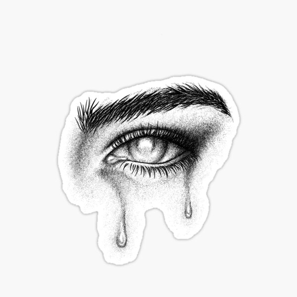 "Tears" Sticker for Sale by Mgbrns | Redbubble