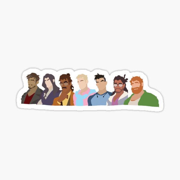 "Dream Daddy lineup" Sticker for Sale by Squidink2124 | Redbubble
