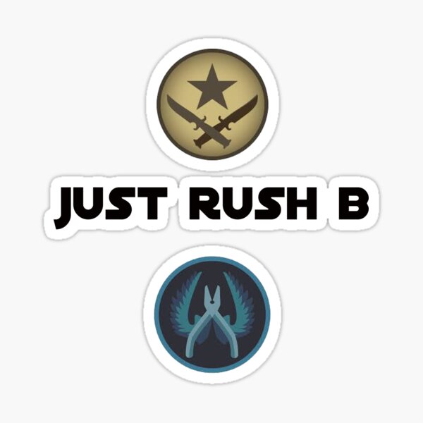 "JUST RUSH B CSGO " Sticker for Sale by camwildesigns | Redbubble