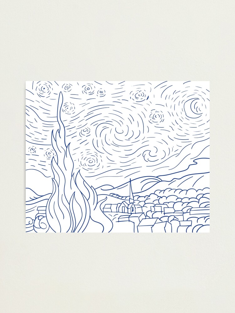 Starry Night Drawing Simple Line How To Draw The Night Sky Easy