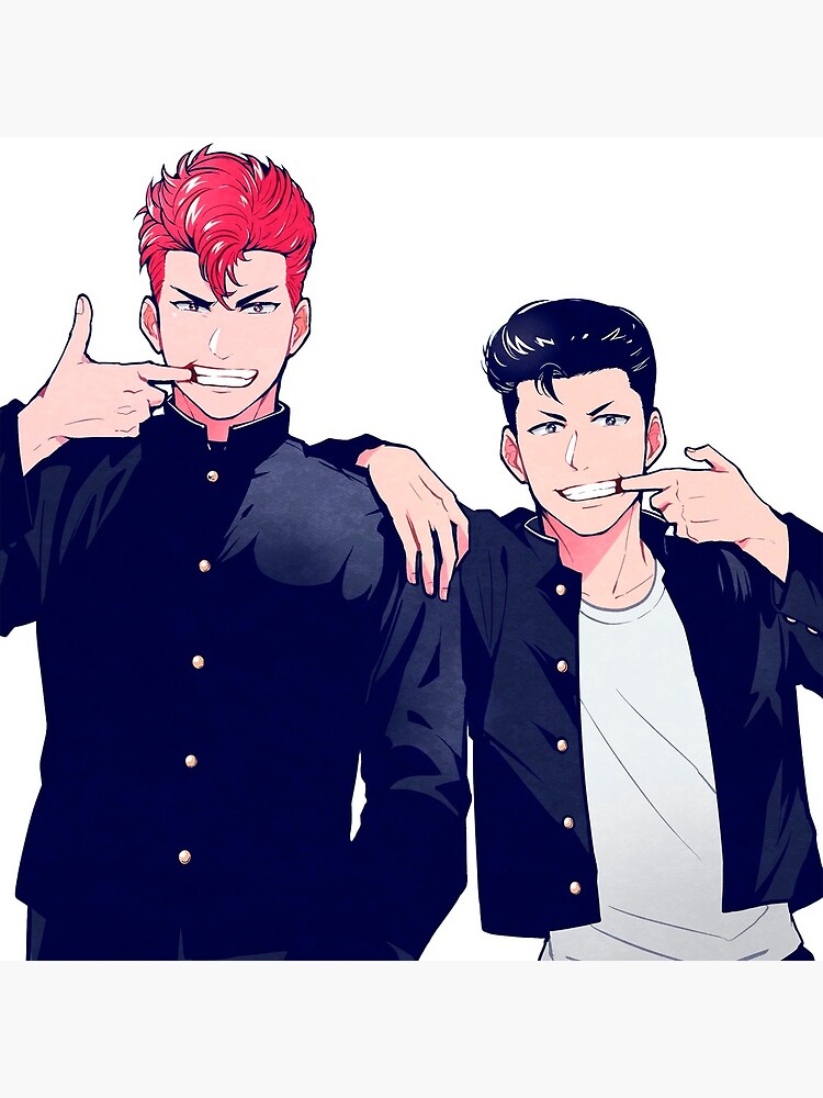 Lámina fotográfica «Hanamichi Sakuragi y Yohei Mito de Slam Dunk» de ArtxcL | Redbubble