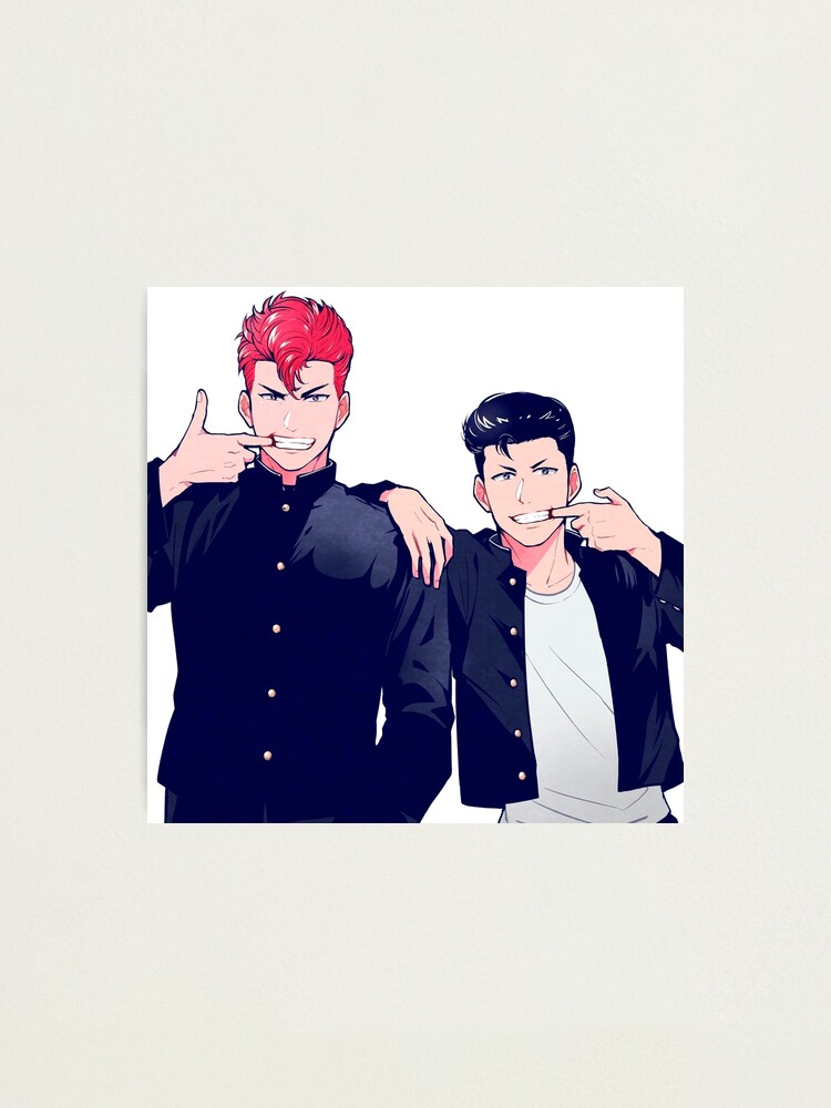 Lámina fotográfica «Hanamichi Sakuragi y Yohei Mito de Slam Dunk» de ...
