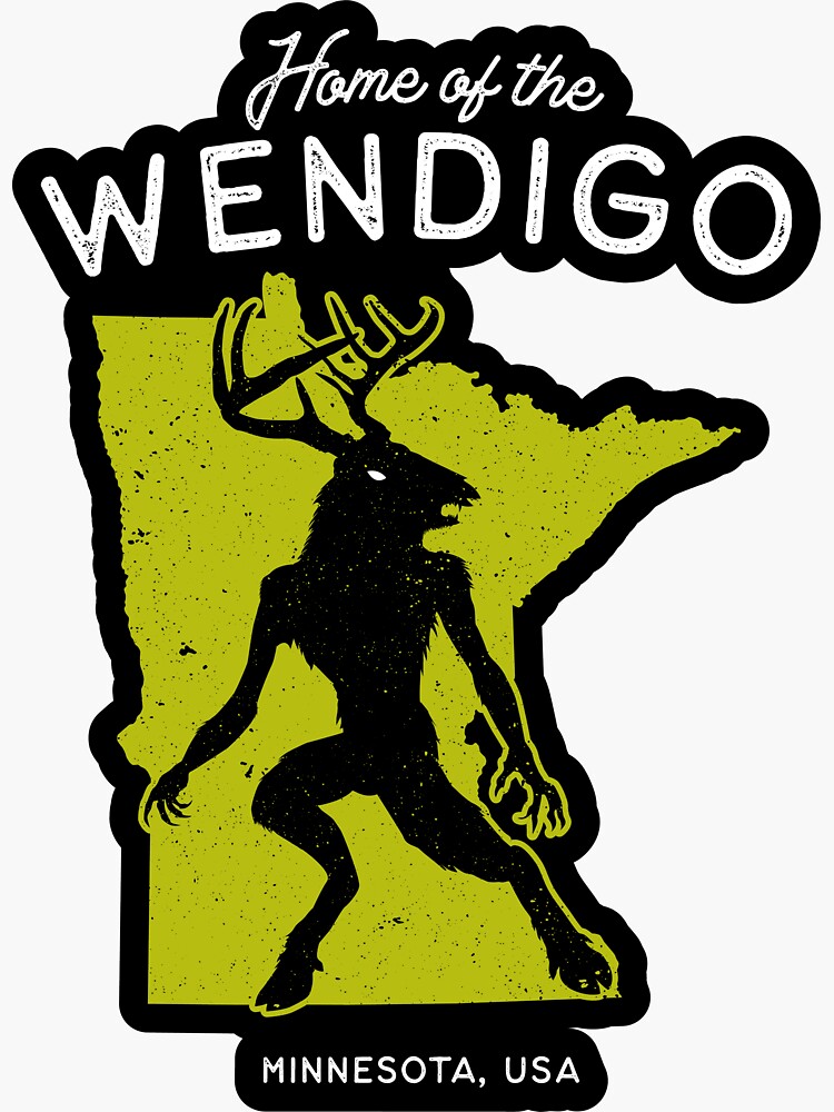 "Home of the Wendigo - Minnesota USA" Sticker for Sale by strangeology ...