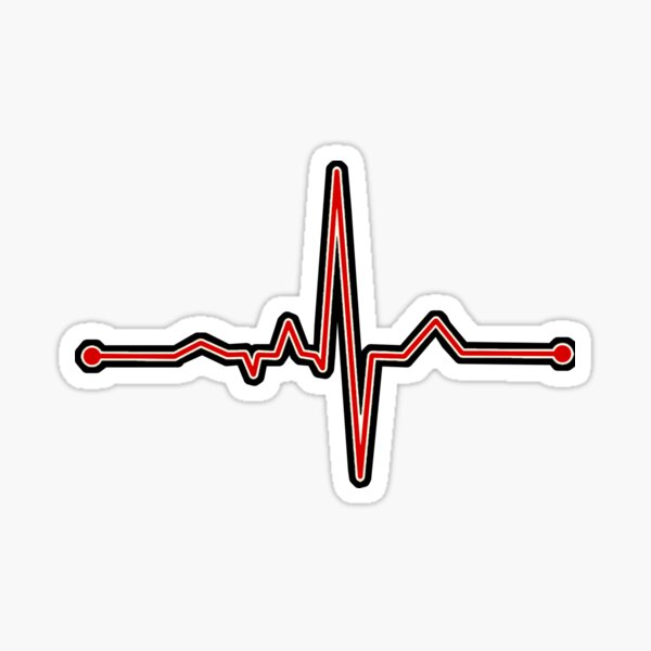 "ecg,heartbeat,heartrate" Sticker by Tdesignpro | Redbubble
