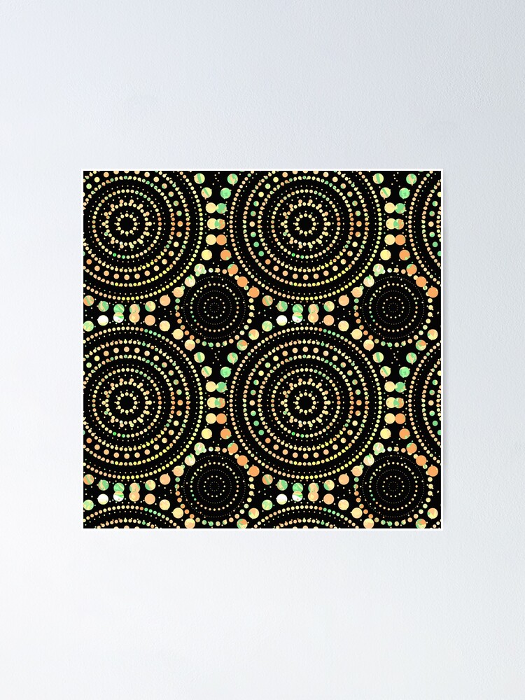 "Australian Aboriginal Art Circles" Poster for Sale by Spaceshipsells ...