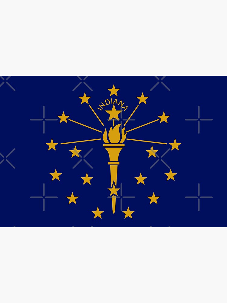 "STATE OF INDIANA FLAG -- THE HOOSIER STATE" Sticker for Sale by ...