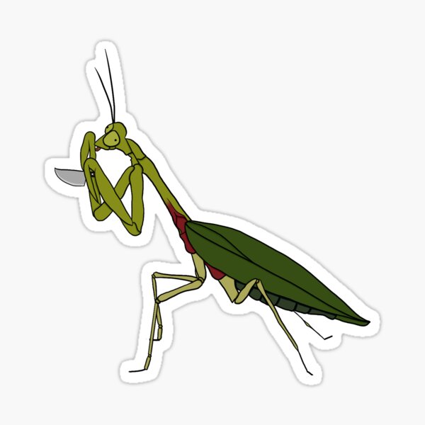 "goofy praying mantis" Sticker for Sale by Crankthat5sos | Redbubble