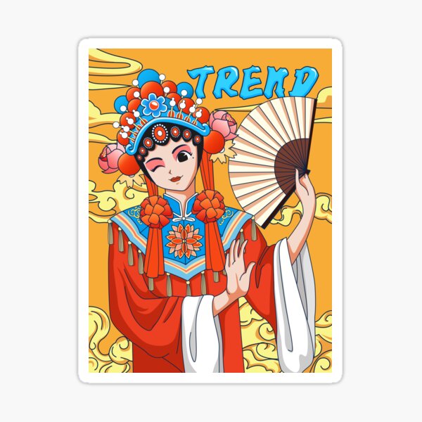 "Chinese Peking Opera characters" Sticker for Sale by dream1983 | Redbubble