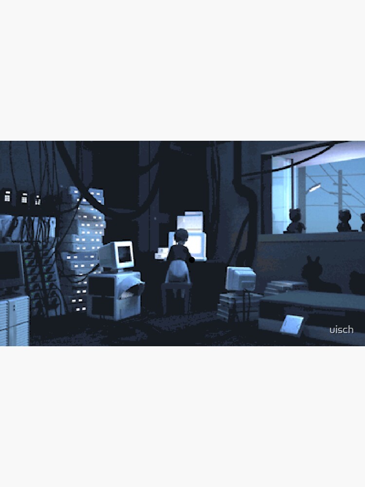 "Serial Experiments Lain Room" Sticker for Sale by uisch | Redbubble