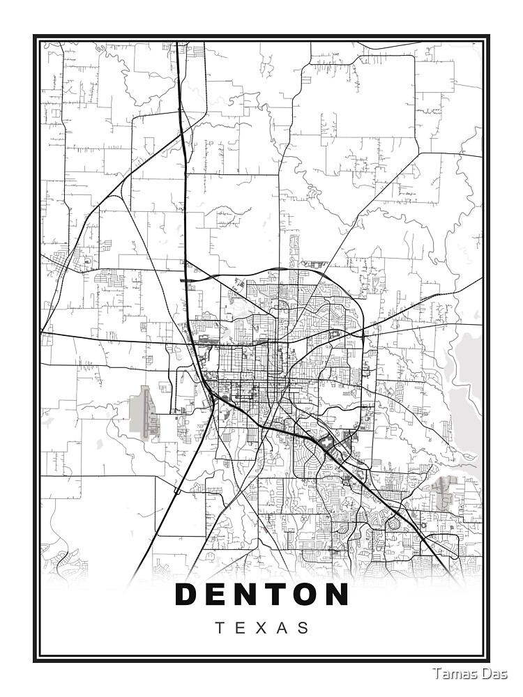 "Denton Map" Sticker for Sale by sibudas | Redbubble