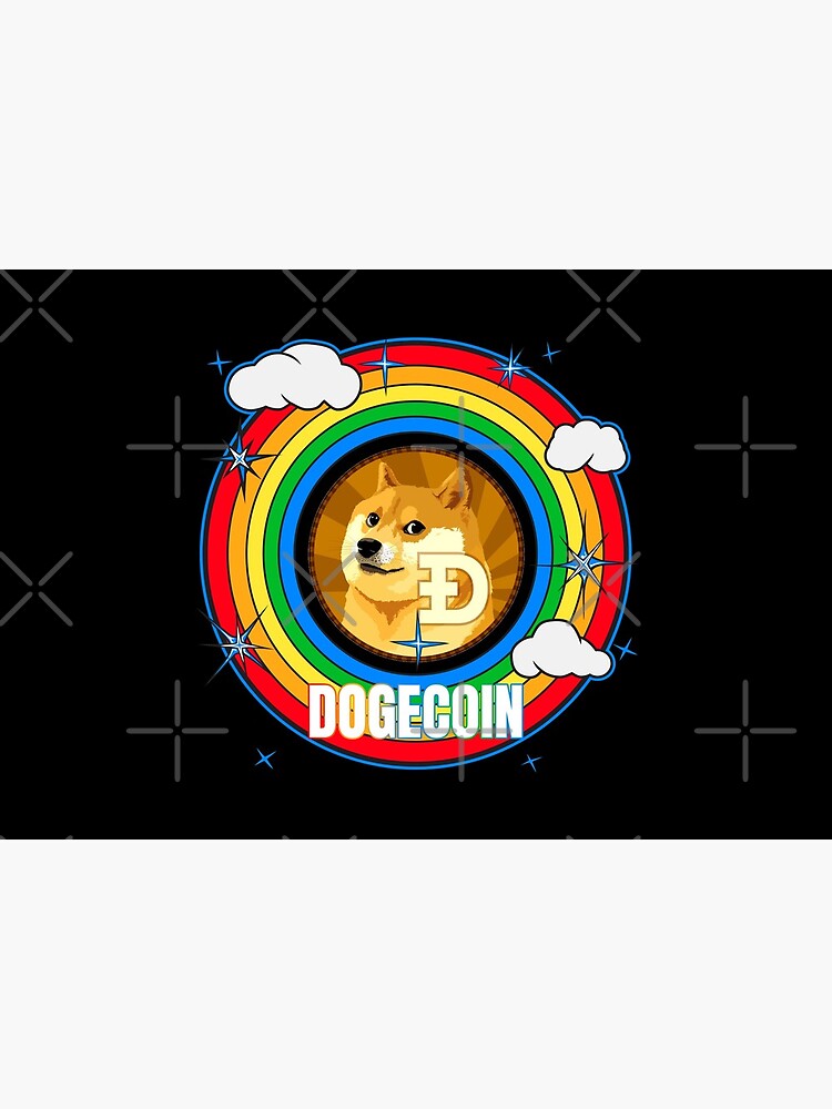 "Dogecoin DOGE Cryptocurrency - Rainbow" Mask for Sale by Bitcoin ...