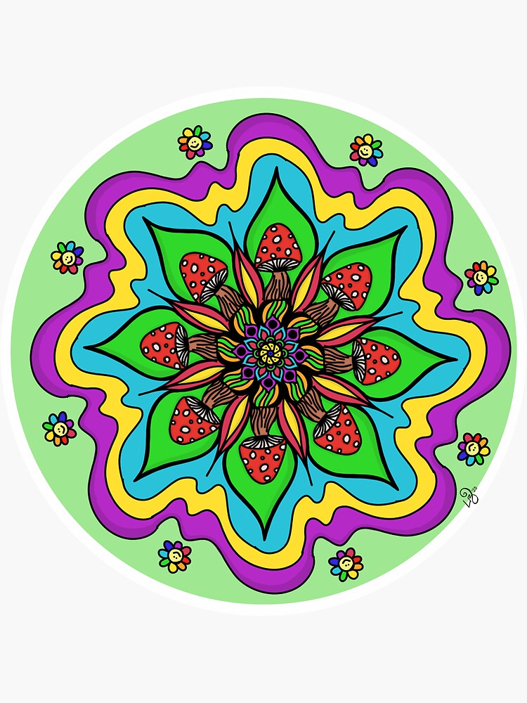 "Trippy Mandela " Sticker for Sale by Lisgkennedy | Redbubble