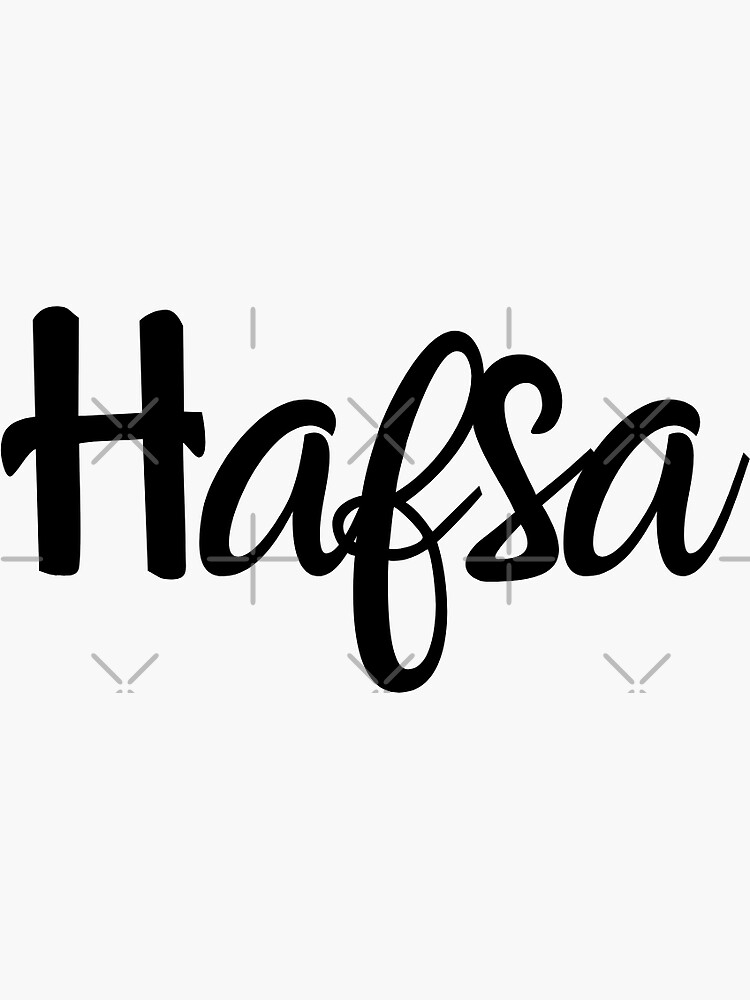 "first name Hasfa" Sticker for Sale by assiya | Redbubble
