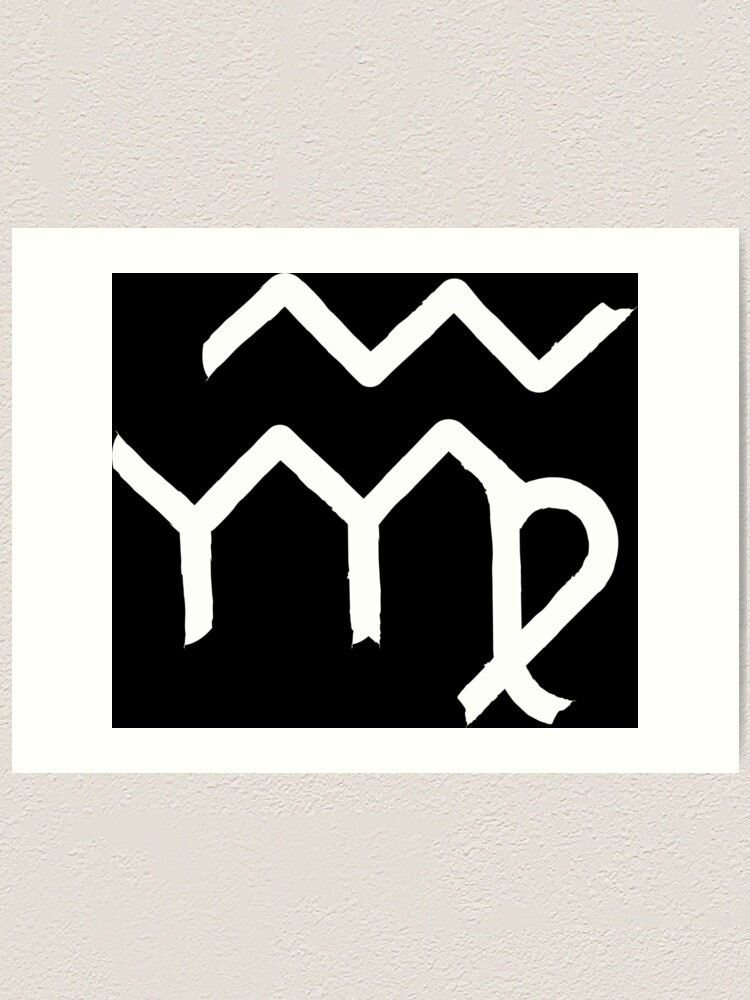 Virgo And Aquarius Combined Zodiac Signs Double Horoscope Symbols In
