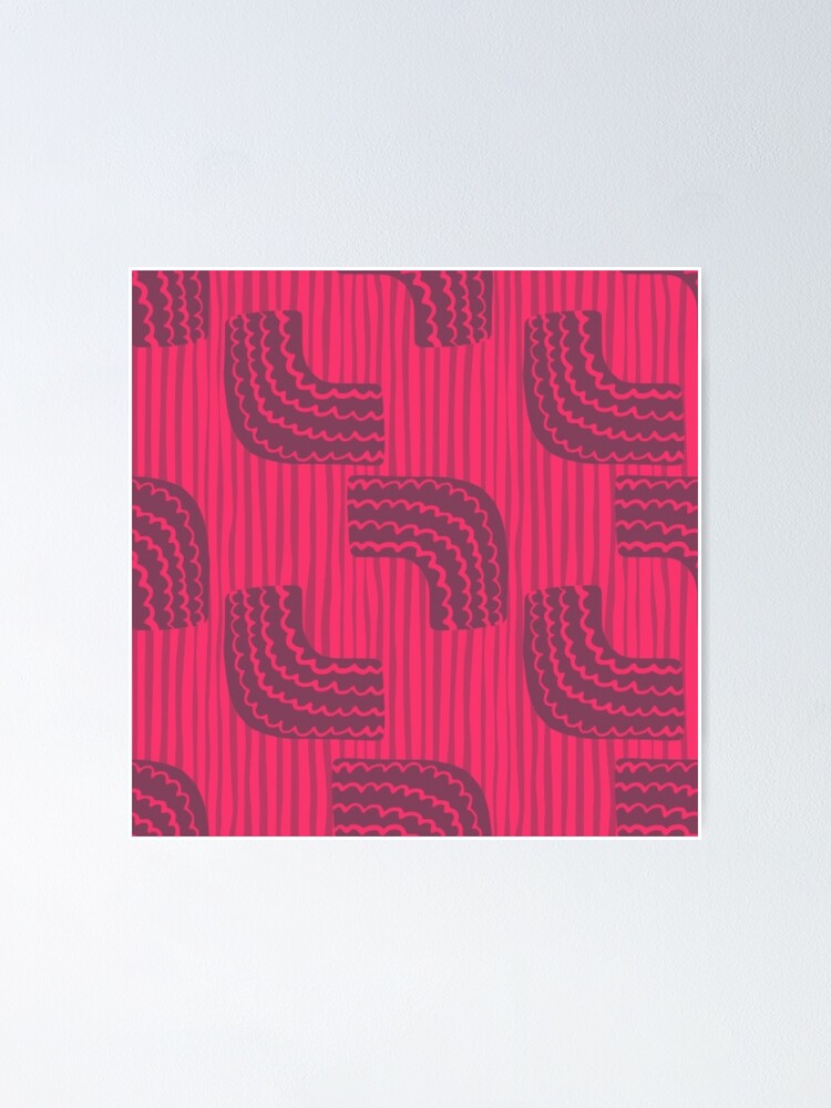 "Pinky "L" shape line design pattern" Poster for Sale by madhu01 ...