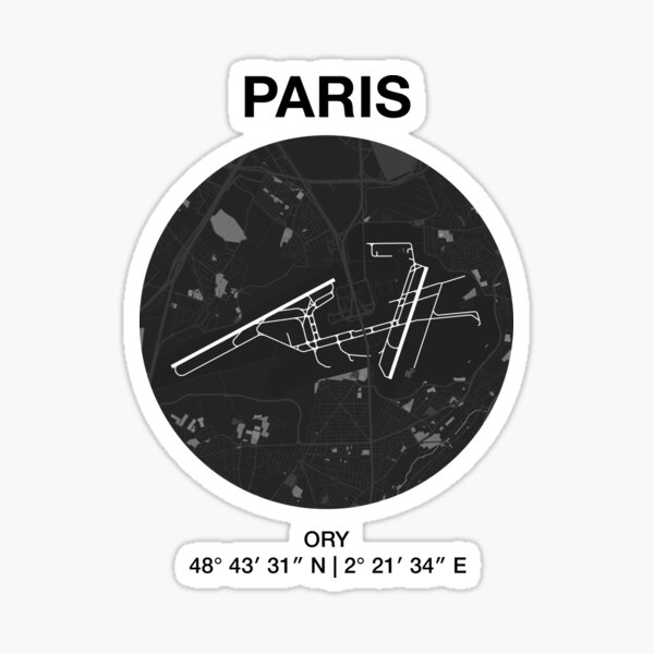 "Paris-Orly airport map" Sticker for Sale by KilianLuc | Redbubble