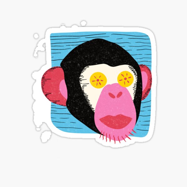 "Monkey" Sticker by SaraPatterns | Redbubble