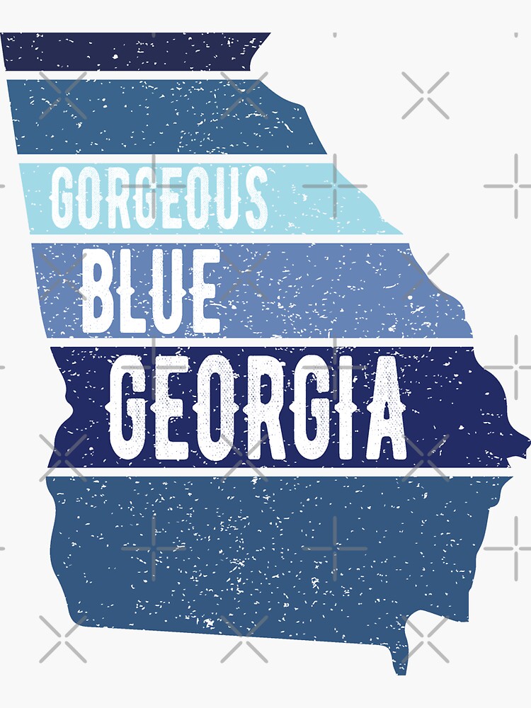 "Gorgeous Blue Georgia" Sticker for Sale by twicetrader | Redbubble