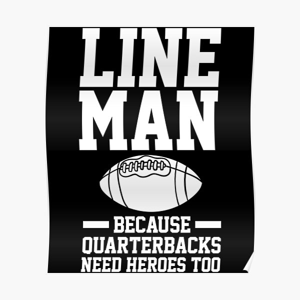 "Football Lineman" Poster for Sale by Mealla | Redbubble