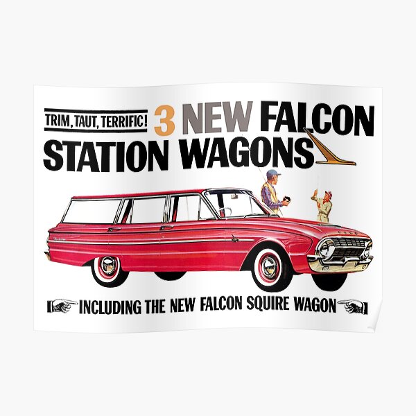 "1963 FORD FALCON WAGON" Poster for Sale by ThrowbackMotors | Redbubble