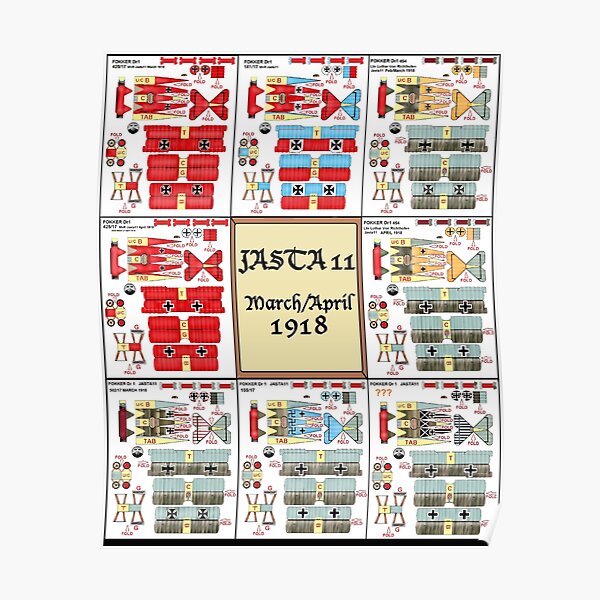 "Some of the DR1s of Jasta 11 " Poster for Sale by Radwulf | Redbubble